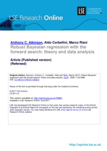 Robust Bayesian regression with the forward search: theory and data analysis - LSE Research Online